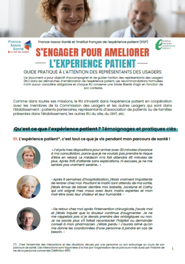 S'engager pour l'expérience patient - France Assos Santé